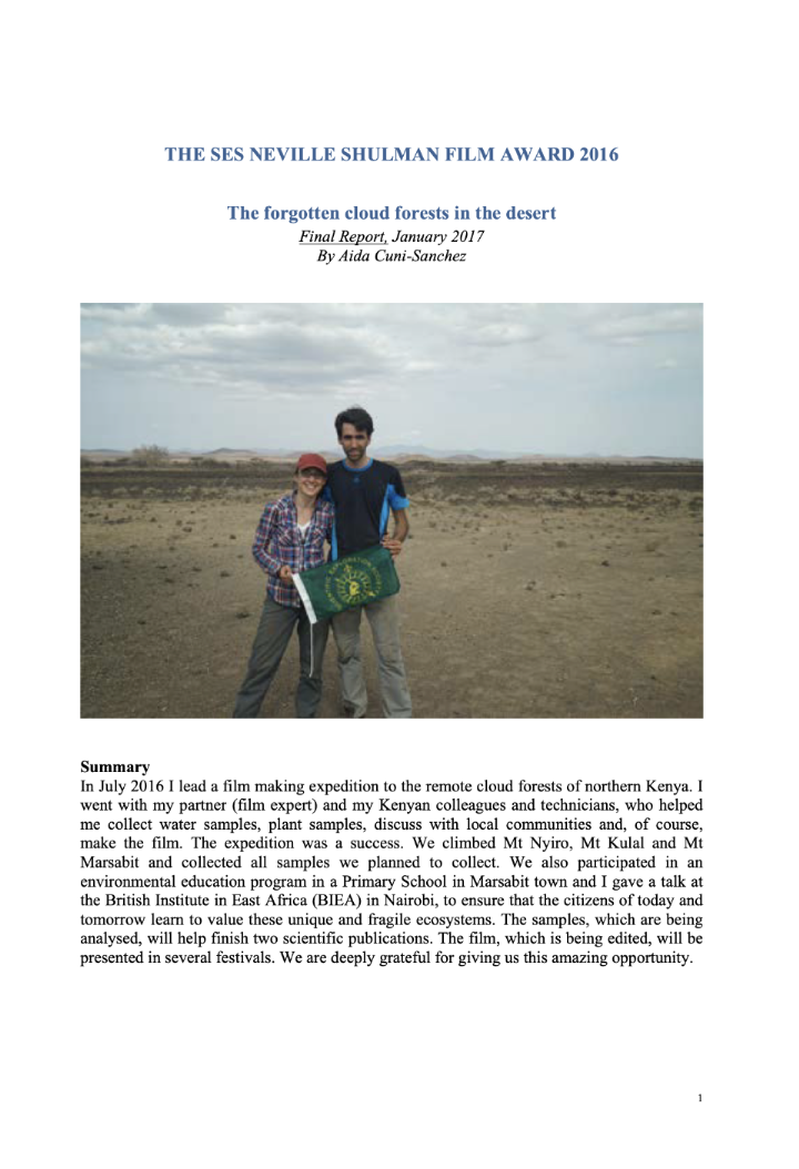 Our Explorer Award Winners | Scientific Exploration Society